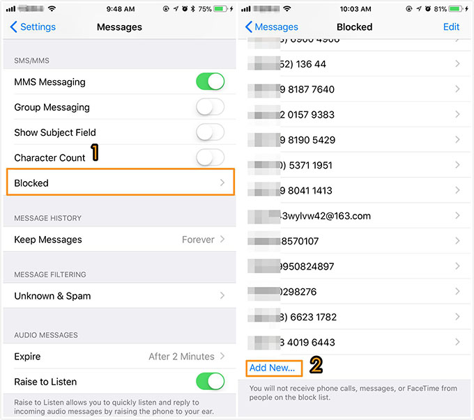 How To Block Filter Text Messages On Iphone X 8 In Ios 11